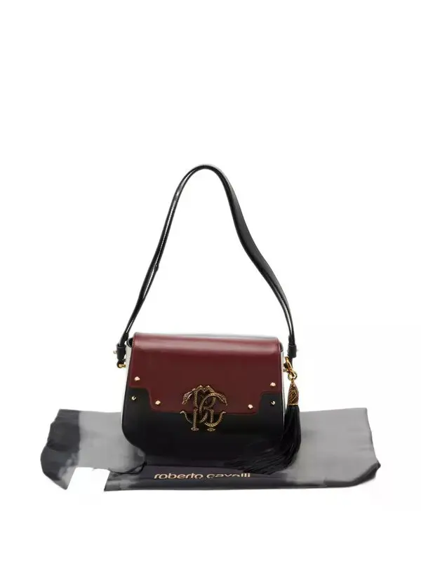 Roberto Cavalli Mirror Snake Tassel Shoulder Bag