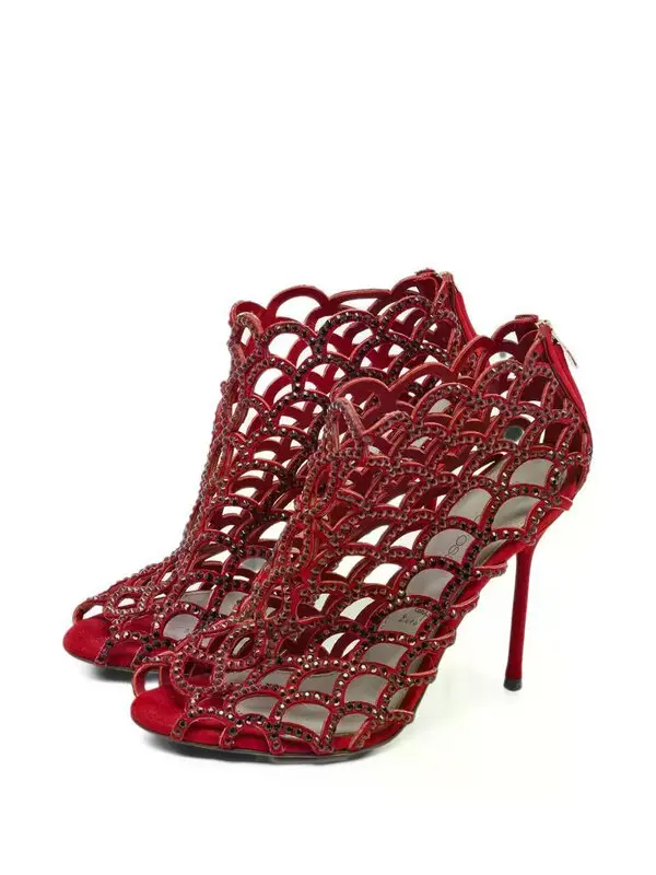 SERGIO ROSSI Crystal-embellished Ankle Boots