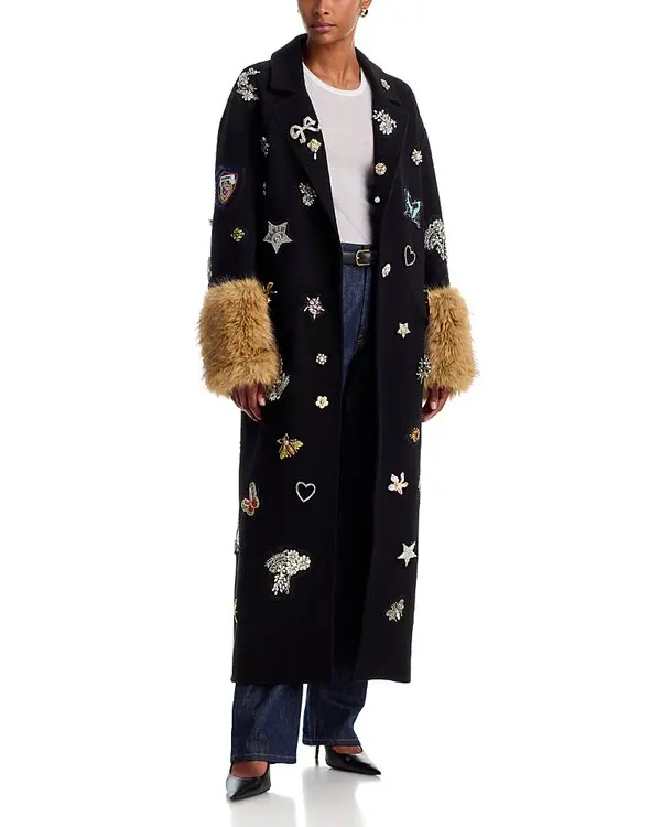 Cinq À Sept Greatest Hits Mariella Embellished Coat - Black Multi