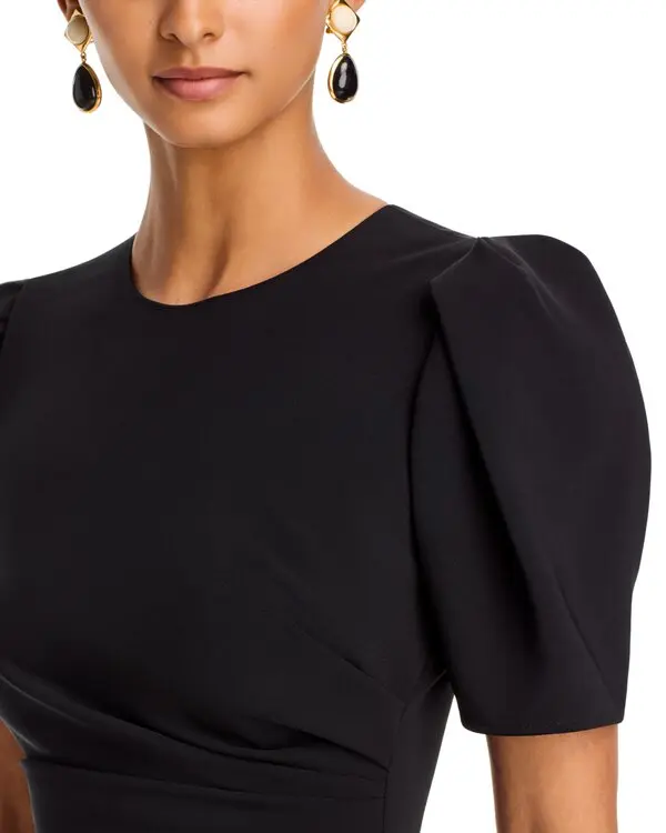 Carolina Herrera Puff Sleeve Midi Dress