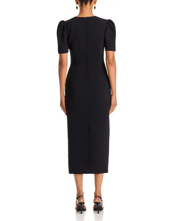 Carolina Herrera Puff Sleeve Midi Dress