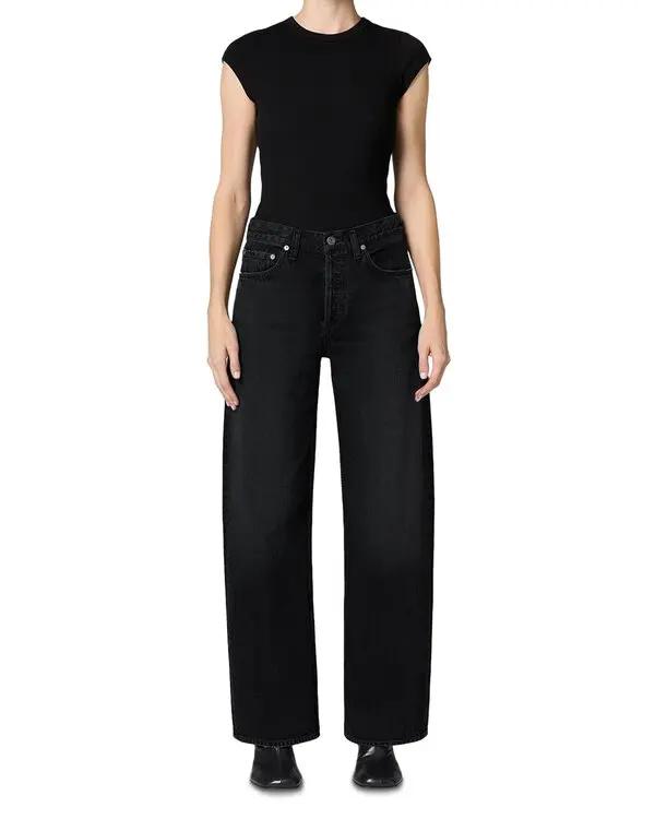 AGOLDE Arc Mid Rise Wide Leg Jeans