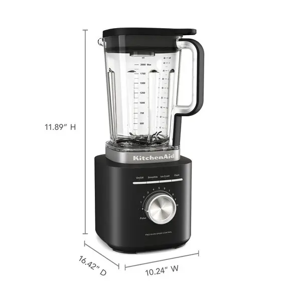 KITCHENAID Pure Power Blender With Glass Jar - Black