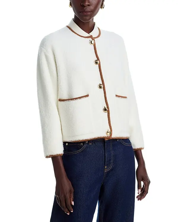 EMME Boucle Crewneck Cardigan