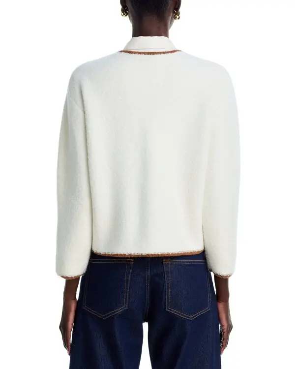 EMME Boucle Crewneck Cardigan
