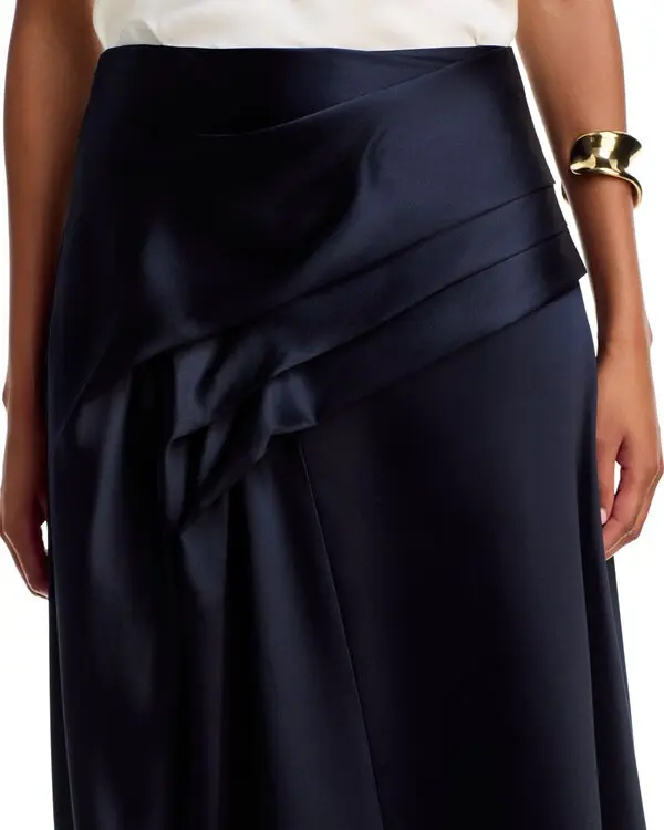 HEIRLOME Yvonne Draped Silk Maxi Skirt