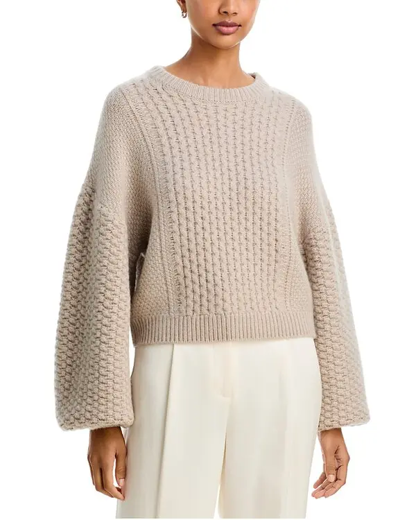 LISA YANG Clothilde Cashmere Textured Knit Sweater