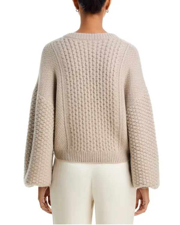 LISA YANG Clothilde Cashmere Textured Knit Sweater