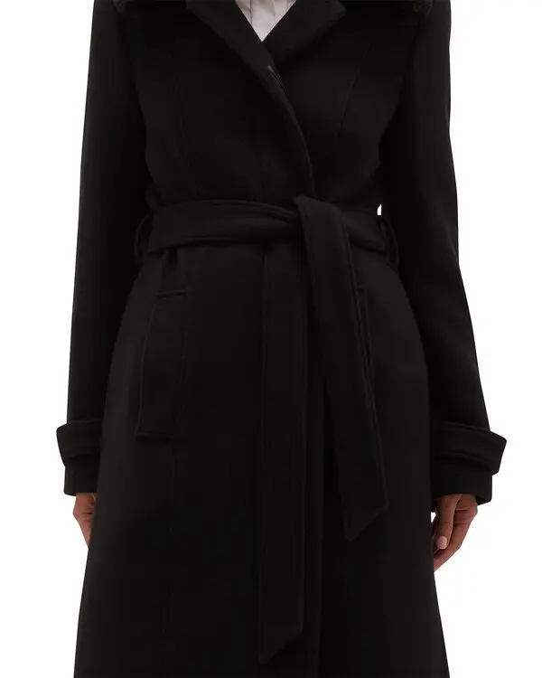HOBBS LONDON Martina Wool-blend Belted Coat