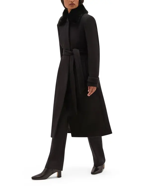 HOBBS LONDON Martina Wool-blend Belted Coat