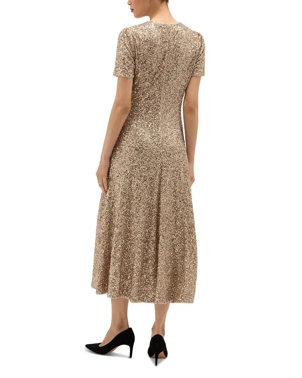HOBBS LONDON Saffie Sequin Midi Dress