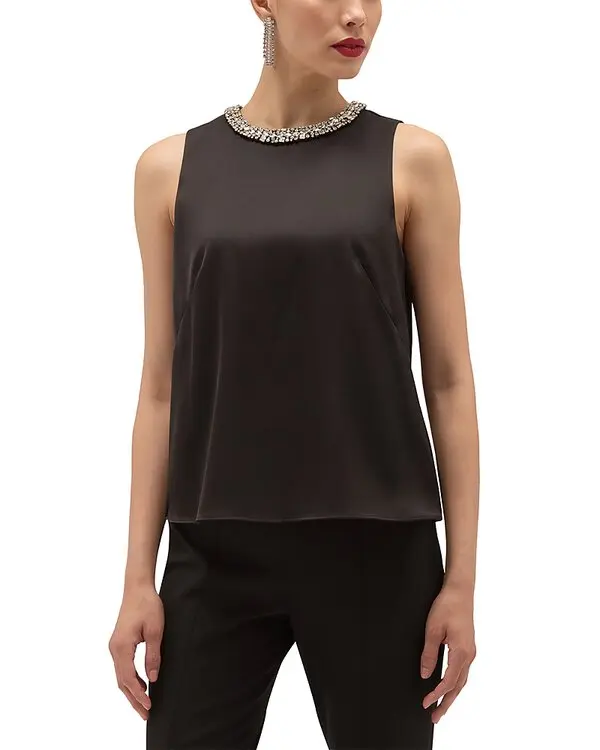 HOBBS LONDON Keira Embellished Top - Black