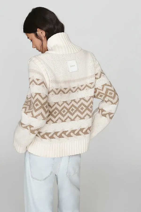 Barbour Maplewood Wool Blend Zip-front Sweater