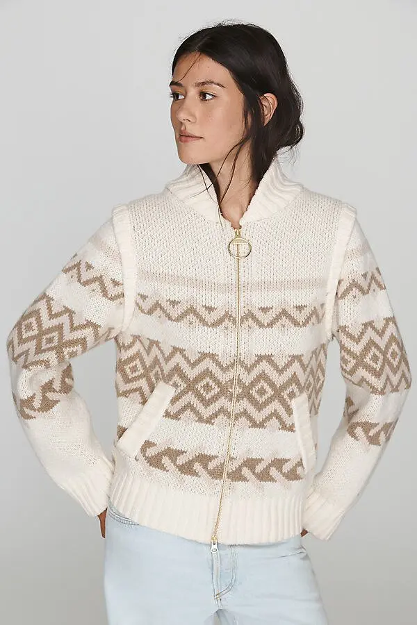 Barbour Maplewood Wool Blend Zip-front Sweater
