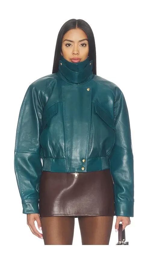 Retrofete Lykke Leather Jacket In Black
