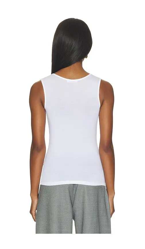 Renggli Scoop Neck Tank Top In White