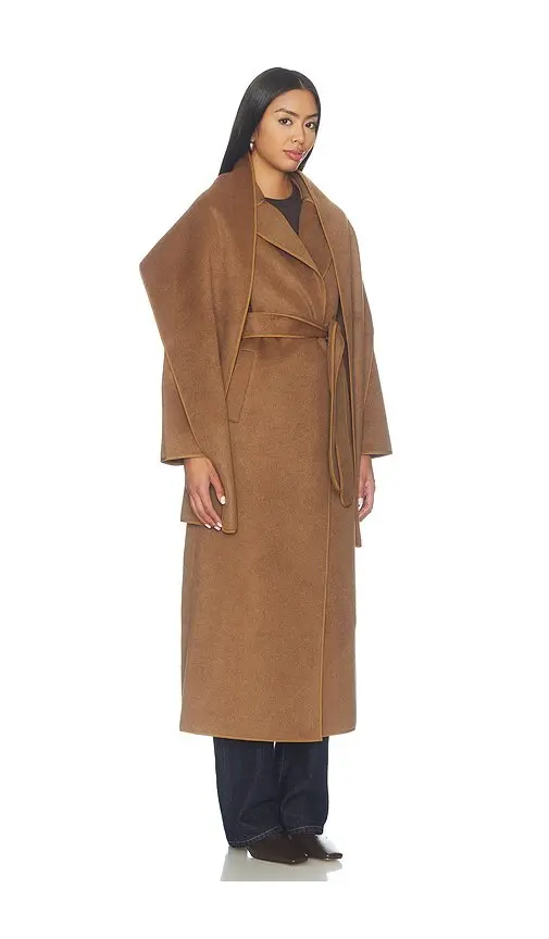 ELLIATT Veldra Scarf Coat - Chocolate