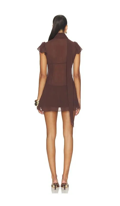 GUIZIO X X Ara Mini Dress In Brown