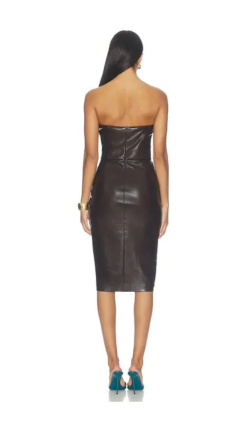 Generation Love Kaycie Faux Leather Dress In Brown