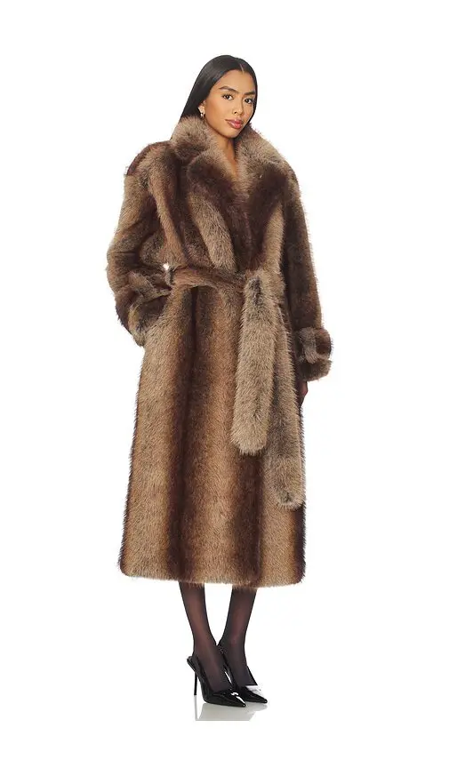 Retrofete Shantel Coat In Brown