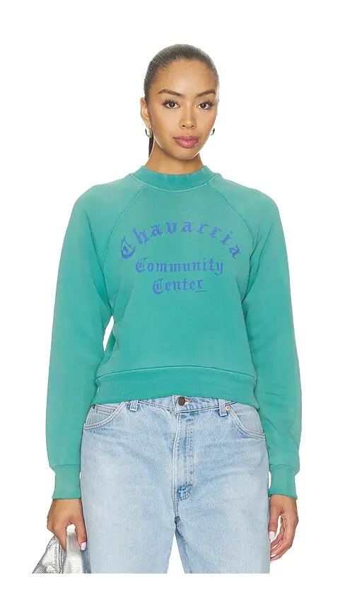 WILLY CHAVARRIA Community Center Shrunken Raglan Sweatshirt