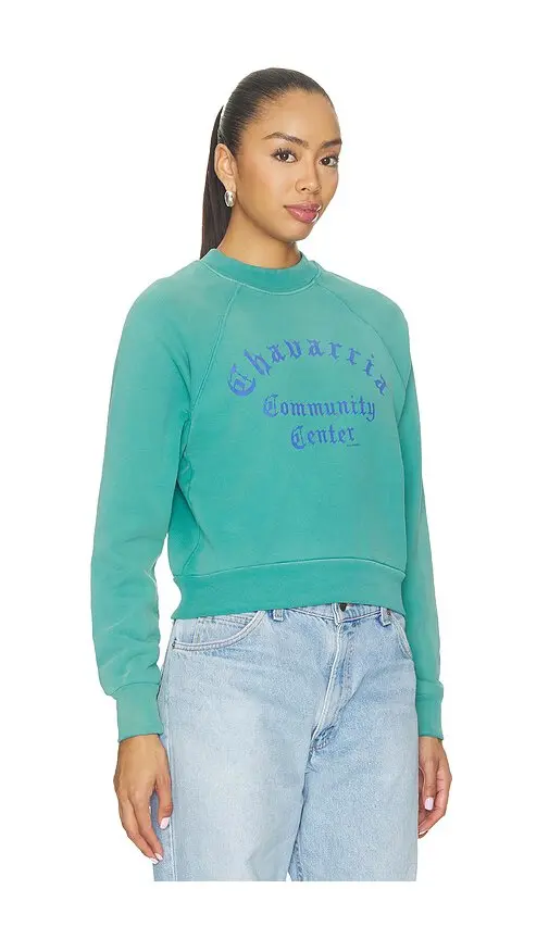 WILLY CHAVARRIA Community Center Shrunken Raglan Sweatshirt