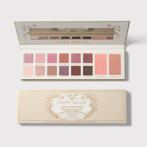 Laura Geller Beauty Laura's Essentials Effortless Ever After 12 Multi-finish Eyeshadows Bronzer, 1 Highlighter Bronzer, Blush