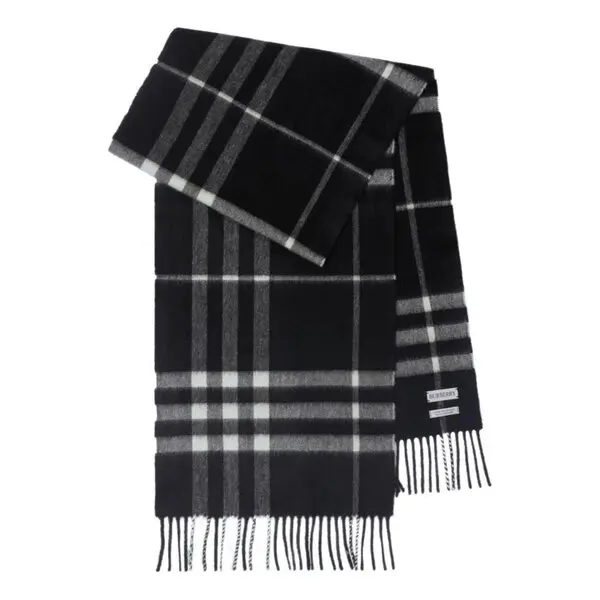 Burberry Check Cashmere Muffler - Black