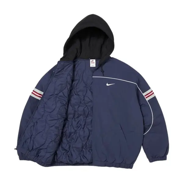Supreme Fw26 X Nike Nylon Hooded Jacket - Navy