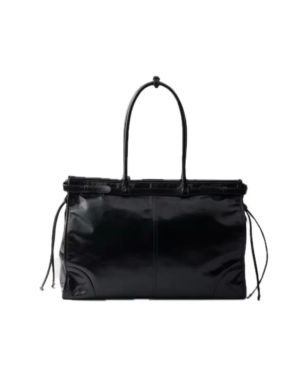 Prada Extra Large Leather Handbag - Black