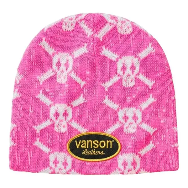Supreme Fw26 X Vanson Leathers Skull Beanie - Pink
