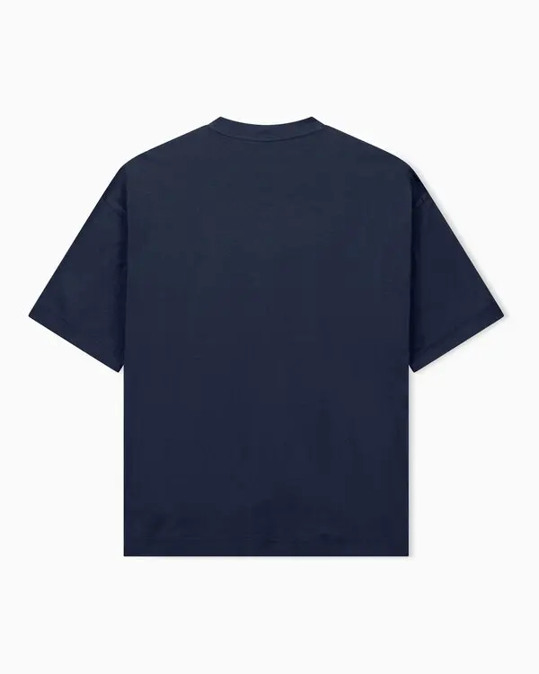 Giorgio Armani Oversized Fit T-shirt In Light Mercerized Cotton Interlock