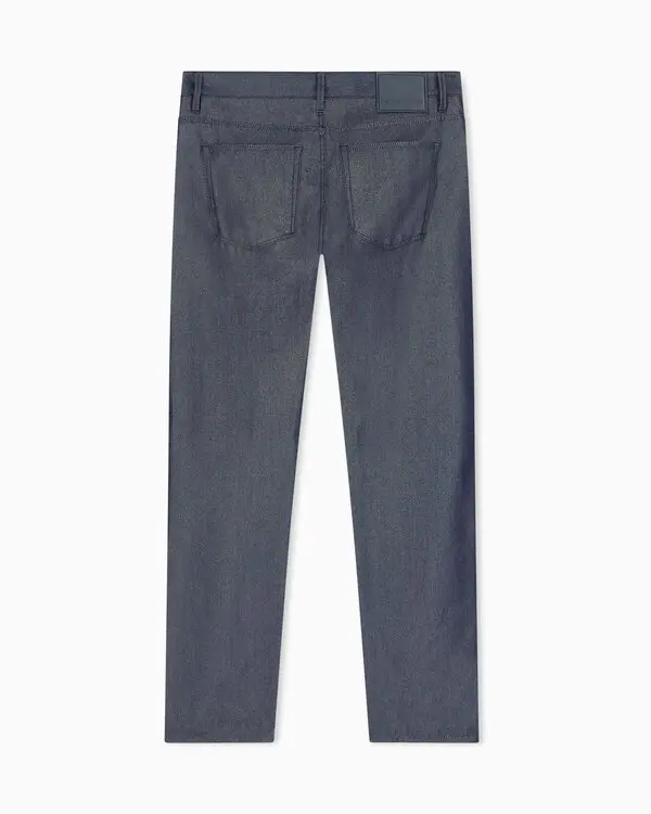 Giorgio Armani Regular Fit 5-pocket Pants In Silk-blend Denim Twill