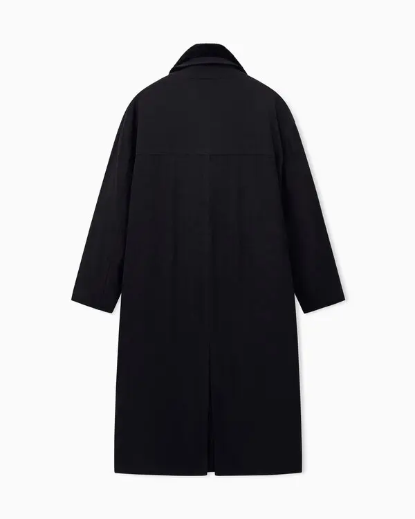 Giorgio Armani Coat Oversized In Vintage Effect Viscose And Virgin Wool