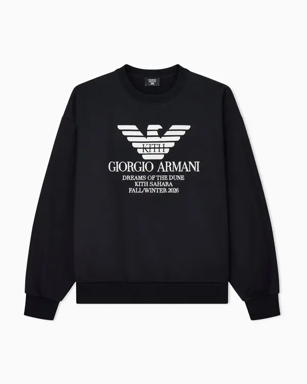 Giorgio Armani Cotton Jersey Sweatshirt X Kith - Black