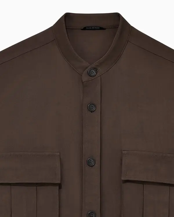 Giorgio Armani Viscose And Linen Shirt Jacket X Kith