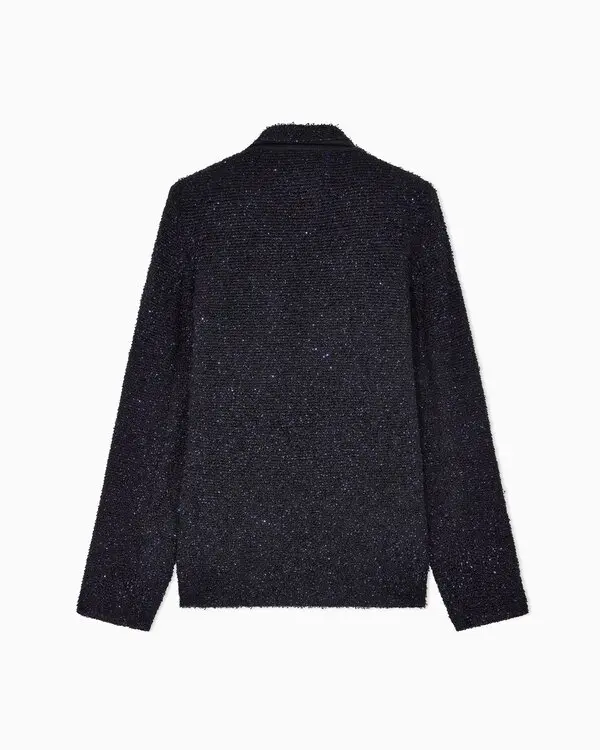 Giorgio Armani Single-breasted Viscose Blazer With Metallic Fiber