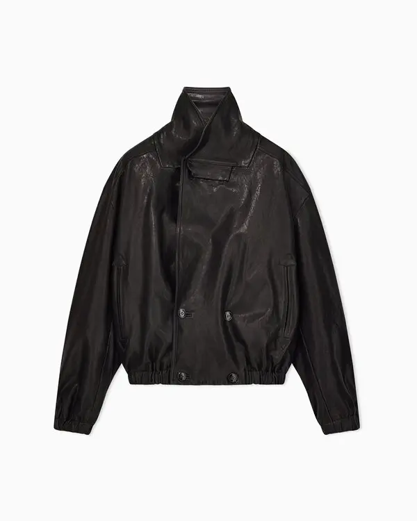 Giorgio Armani Double-breasted Leather Blouson X Kith