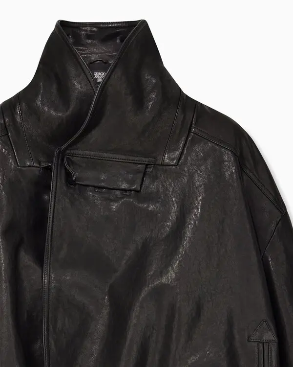 Giorgio Armani Double-breasted Leather Blouson X Kith