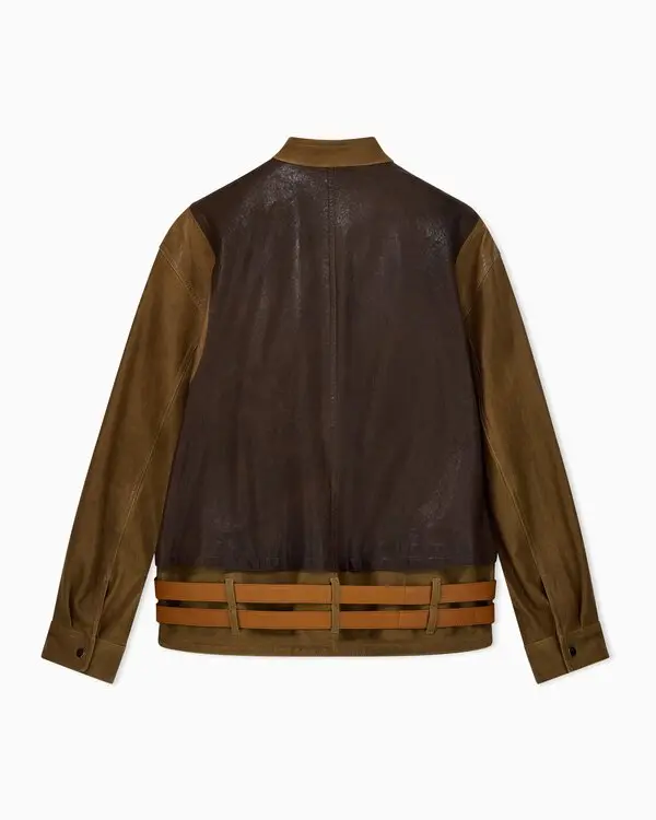 Giorgio Armani Leather Jacket With Straps X Kith