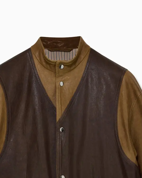 Giorgio Armani Leather Jacket With Straps X Kith