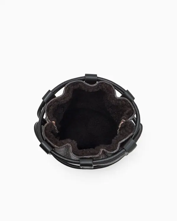 Giorgio Armani X Kith Mini Pebbled-leather Drawstring Bag