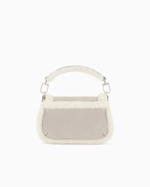 Giorgio Armani Neve La Prima Soft Mini Bag In Suede And Sheepskin