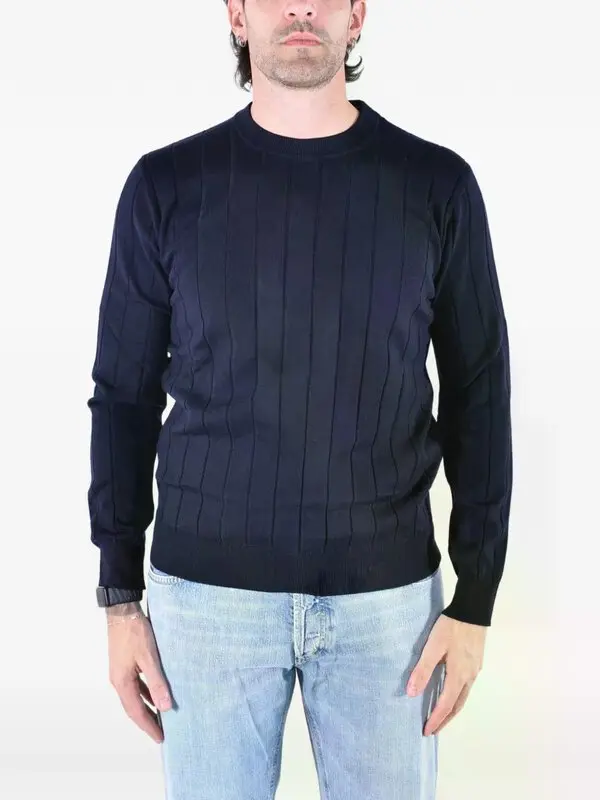 KANGRA Ribbed-knit Crew-neck Sweater
