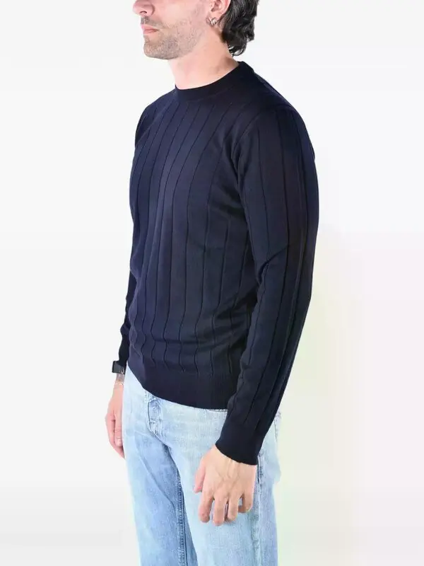 KANGRA Ribbed-knit Crew-neck Sweater
