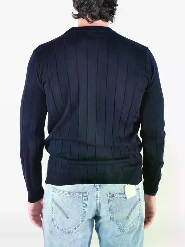 KANGRA Ribbed-knit Crew-neck Sweater