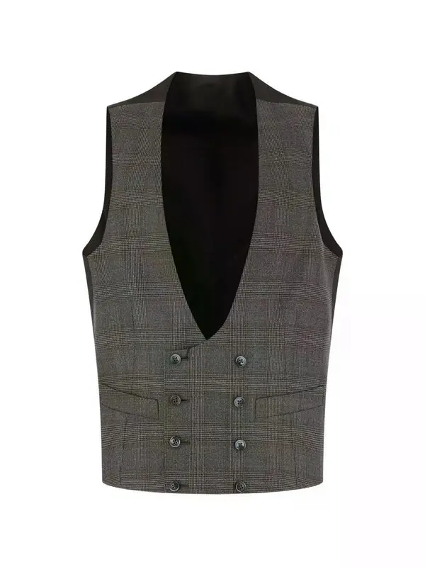 Corneliani Prince Of Wales Check Double-breasted Waistcoat