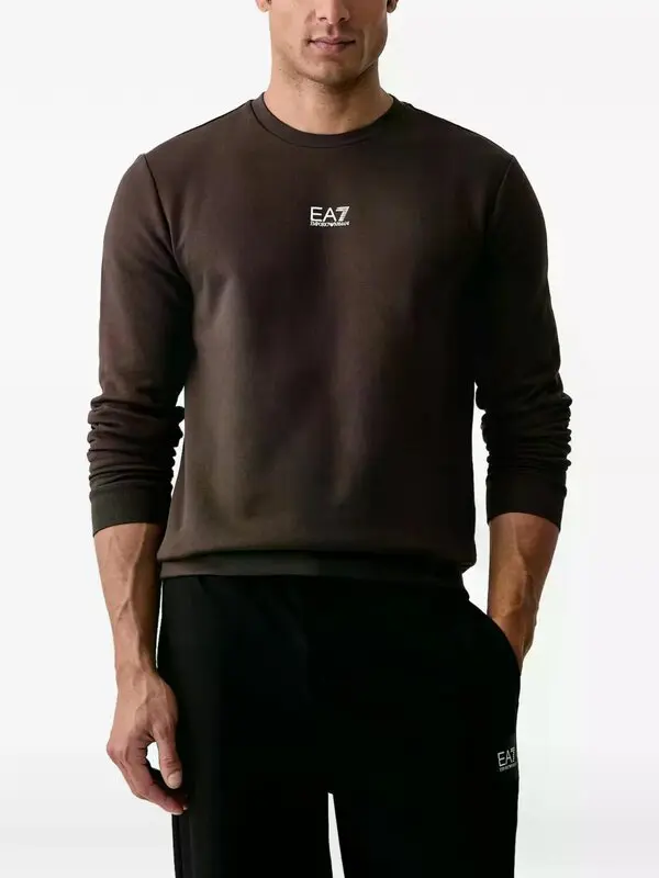 EA7 Logo-print Sweatshirt - Brown