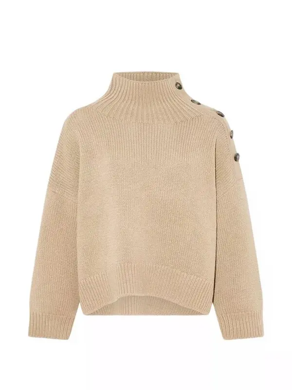 YVES SALOMON Button-detail High-neck Sweater