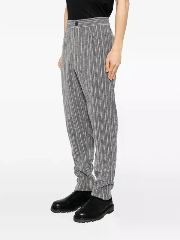 TESSITURA Stripe-pattern Tapered Trousers